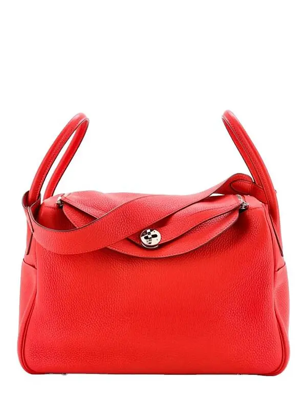 Hermès Lindy Leather Satchel - Red