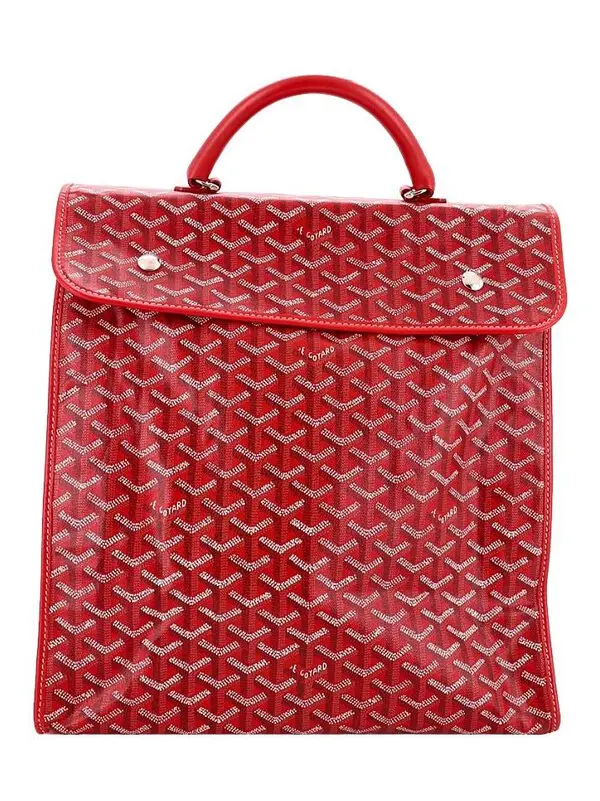 Goyard Saint Leger Briefcase Backpack Coated Canvas - Red