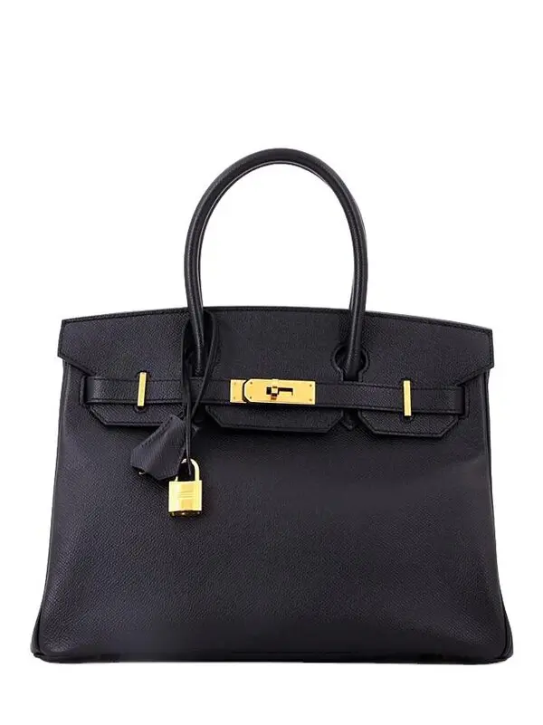 Hermès Birkin 30 Handbag Black Epsom With Gold Hardware - Noir