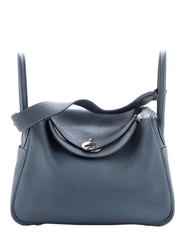Hermès 30 Lindy Bag Clemence - Blue