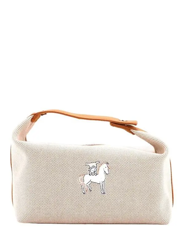 Hermès Gm Bride-a-brac Cabriole Travel Case Toile - Brown