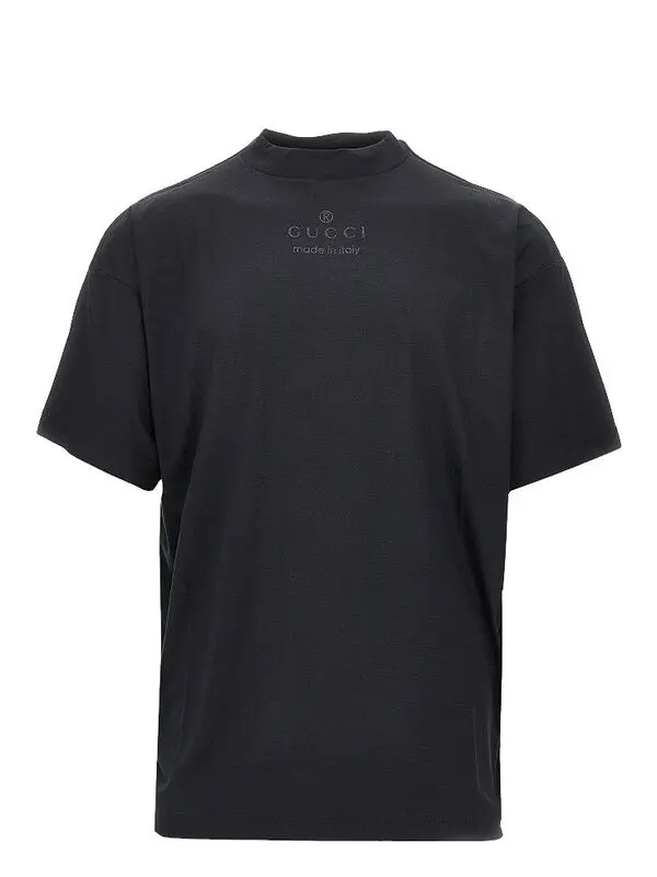 Gucci Glittered Logo Modal Jerey T-hirt - Black