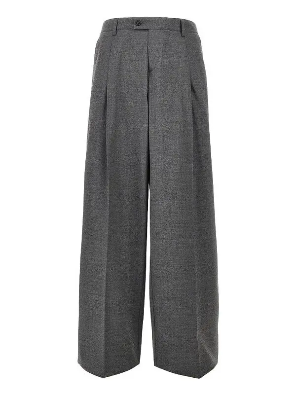 MARSEM Wool-blend Pants With Dart - Grey