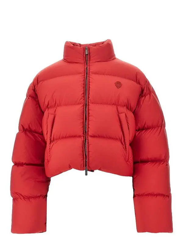 Gucci Cropped Down Jacket With Cret - Red