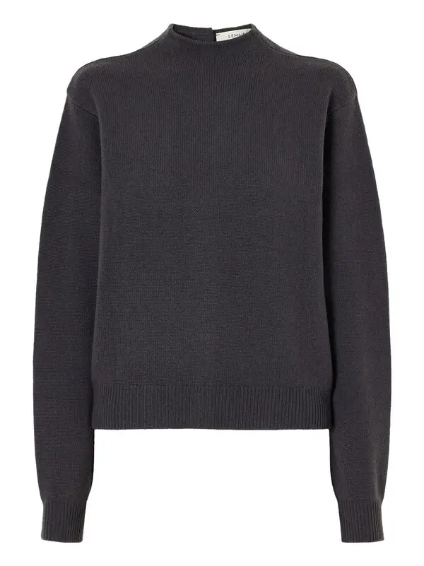 LEMAIRE Reversible Cashmere Sweater - Gray