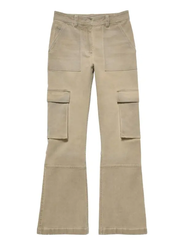 Acne Studios Flared-leg Cargo Trousers - Camel