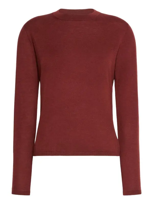 Max Mara Cashmere Yarn Crew-neck Sweater - Rust-red