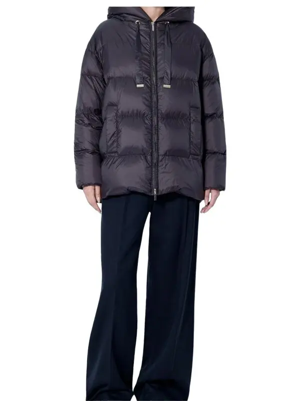 Max Mara Long-sleeved Padded Jacket - Black