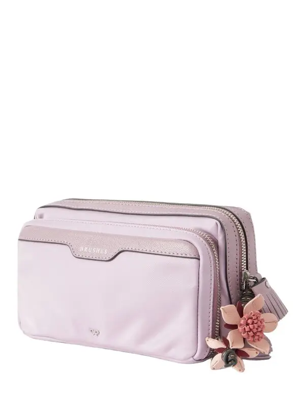 ANYA HINDMARCH Sakura Blossom Leather-trimmed Shell Cosmetics Case - No