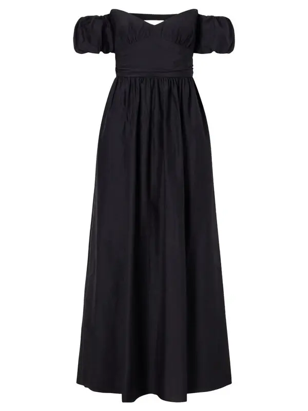 Matteau Organic Cotton-blend Midi Dress - Black