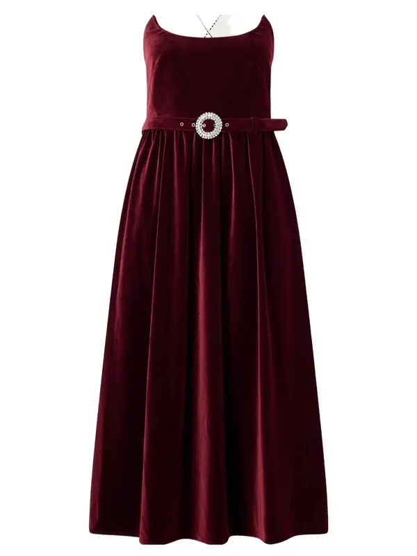 Borgo De Nor Velvet Dress - Brown