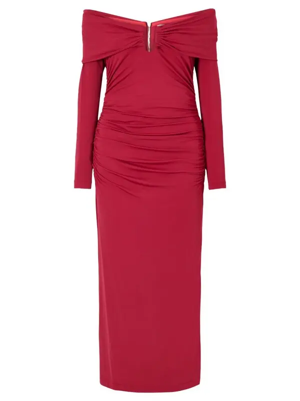 Carolina Herrera Jersey-stretch Midi Dress - Red