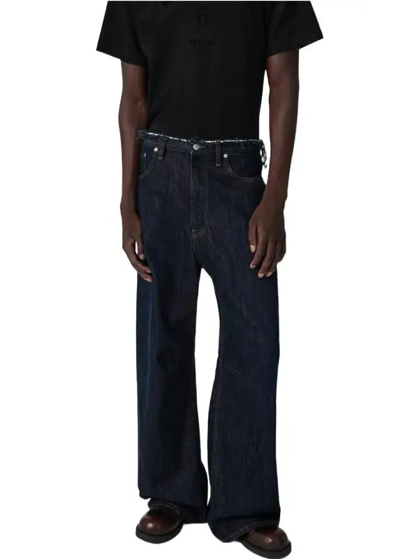 MAISON MARGIELA Frayed Wide-leg Jeans - Blue