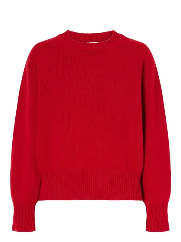 HIGH SPORT Haley Wool And Cashmere-blend Sweater - Red