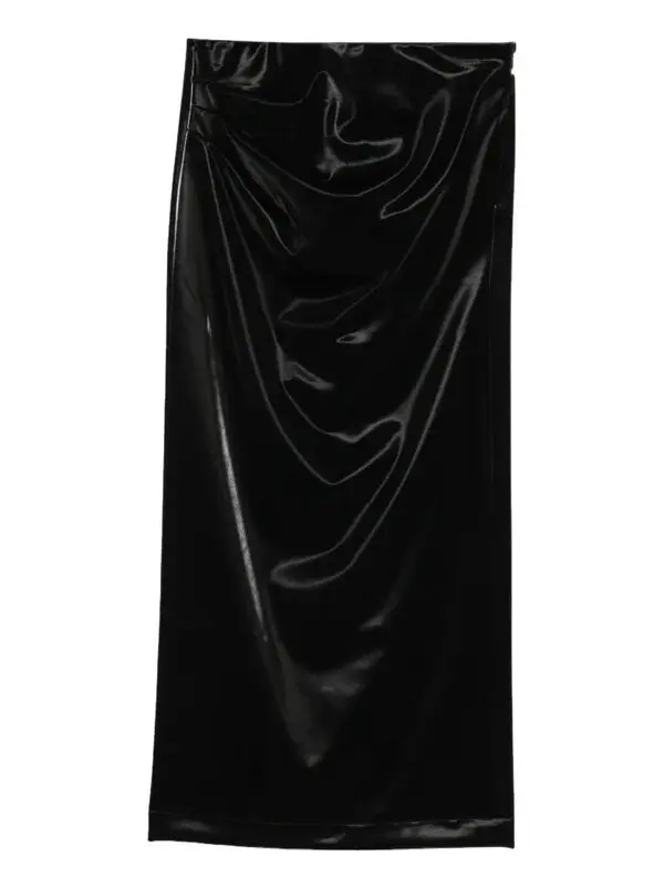 Patrizia Pepe Draped-detail Skirt - Black