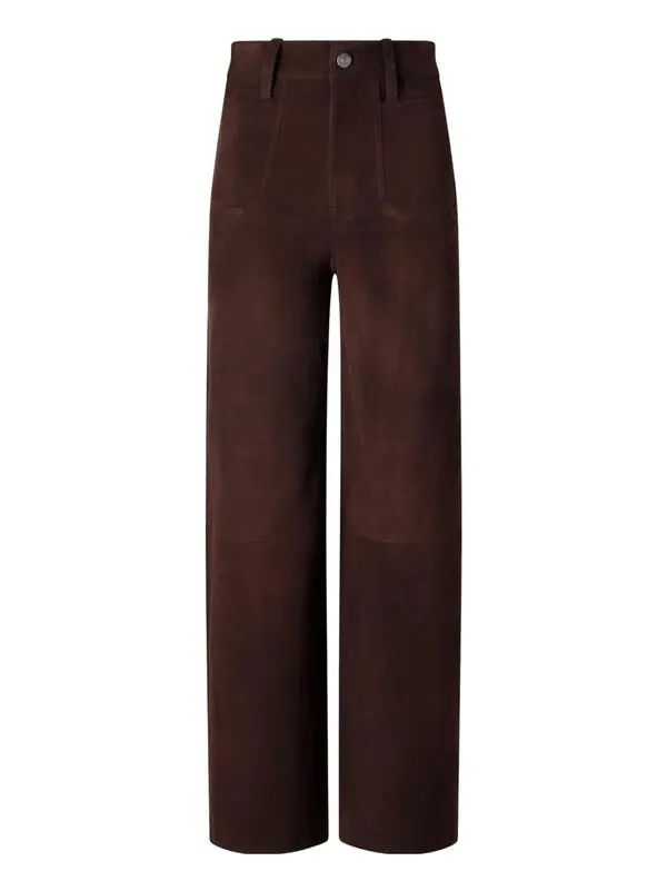 FRAME Suede Wide-leg Pants - No