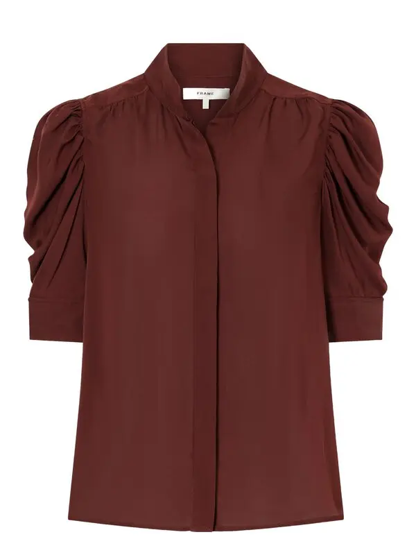 FRAME Silk Blouse - Red