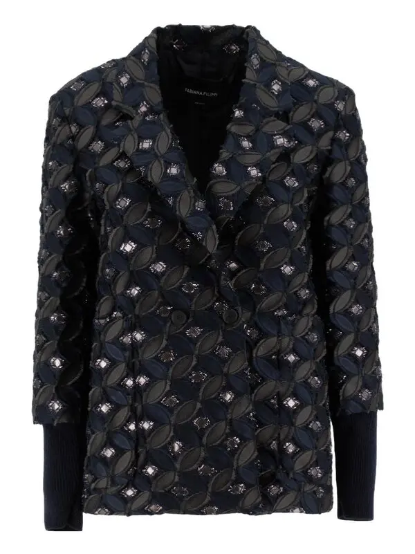 Fabiana Filippi Jacquard Double-breasted Blazer - No