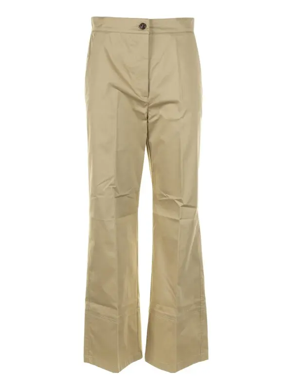 Marella High-waisted Casual Trousers - Camel