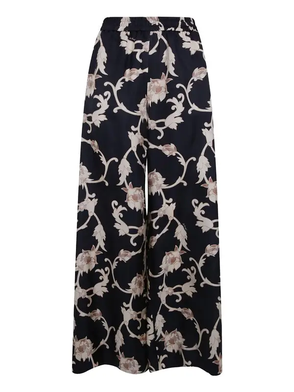 La DoubleJ Floral-print Palazzo Pants - Black