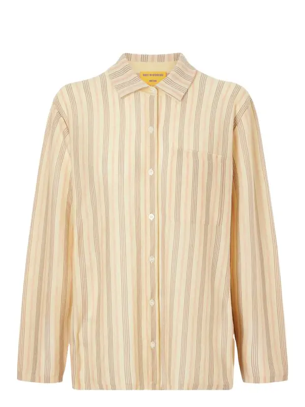 Guest In Residence Showtime Striped Cashmere Shirt - No