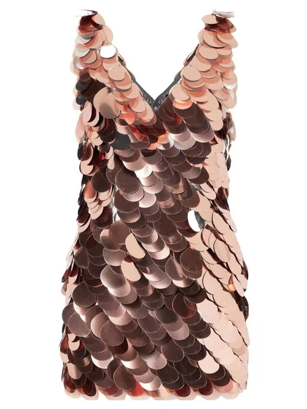 Rabanne Sequin-paneled Mini Dress - No