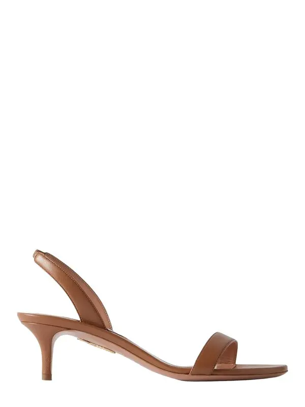 AQUAZZURA So Nude 50 Leather Slingback Sandals - No