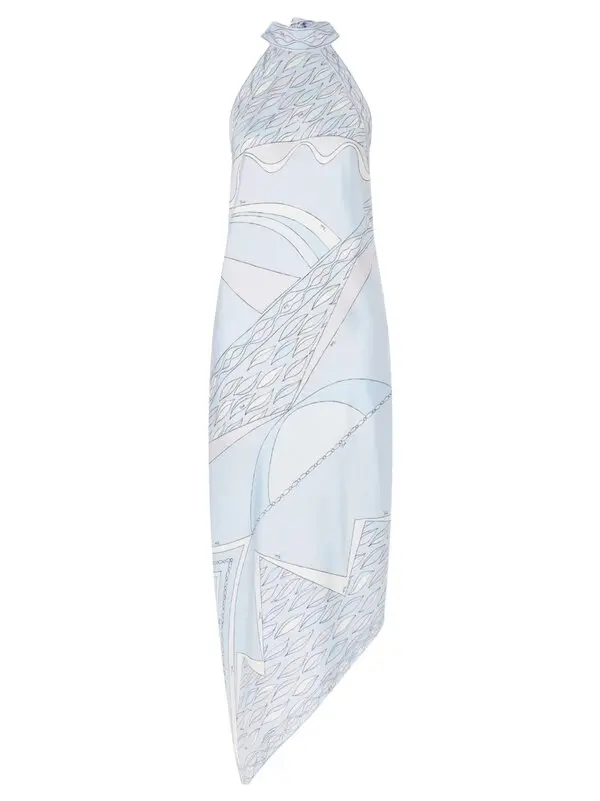 Emilio Pucci Printed Silk Dress - Blue