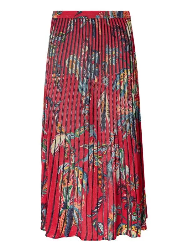 Etro Floral And Paisley-print Knitted Midi Skirt - No
