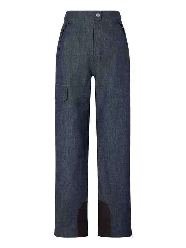 Cordova Zurs Denim-effect Shell Straight-leg Ski Pants - Blue