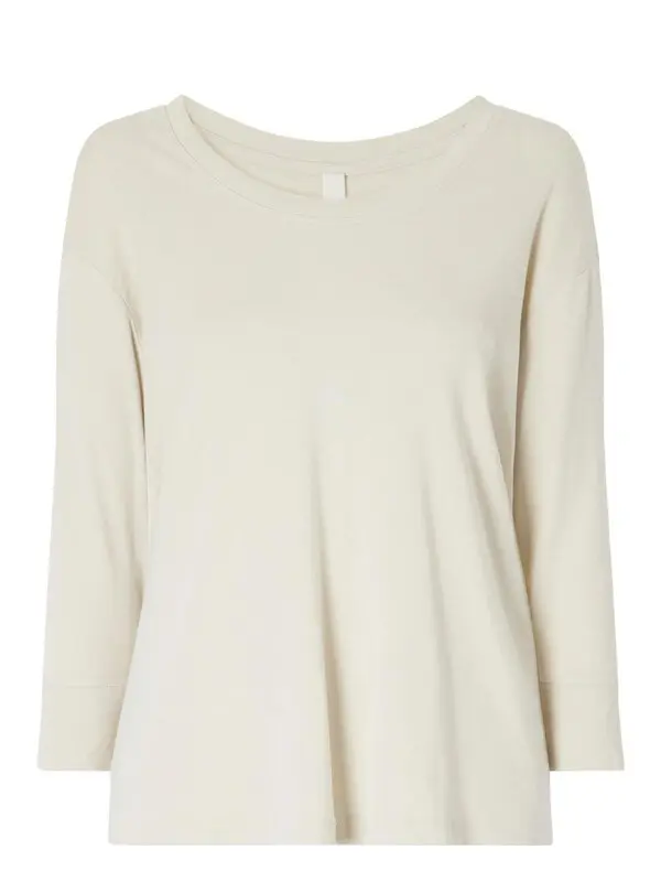 LAUREN MANOOGIAN Pima Cotton-jersey T-shirt - Neutrals