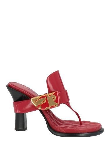 Burberry Thong Sandal Size Leather - Red