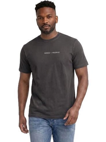 SIMPLY SAGE MARKET Dogs Are Greater Than People Garment Dyed T-shirt - Pepper