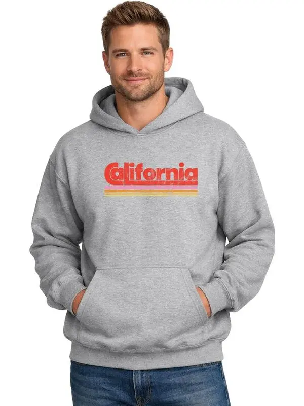 SIMPLY SAGE MARKET California Retro Stripes Hoodie - Graphite