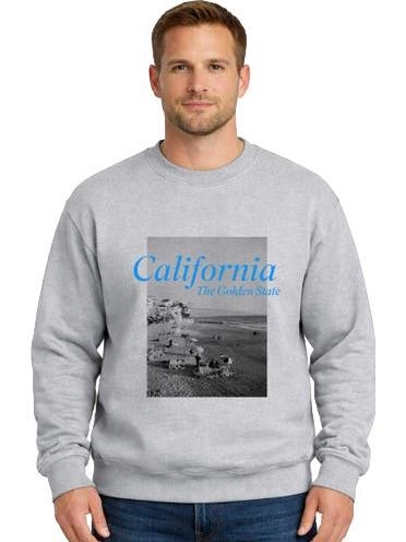SIMPLY SAGE MARKET California Golden State Puff Sweatshirt - Graphite