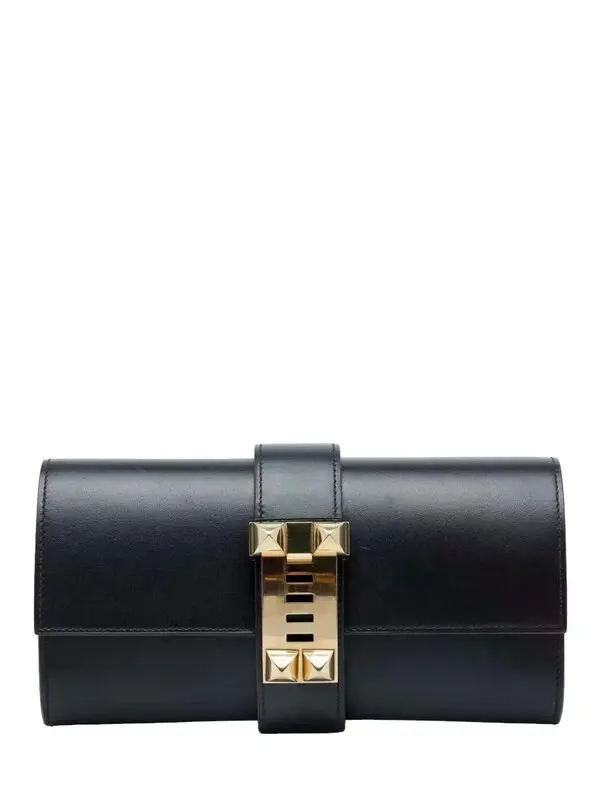 Hermès 1962 Tadelakt Medor 23 Clutch Bag - Black
