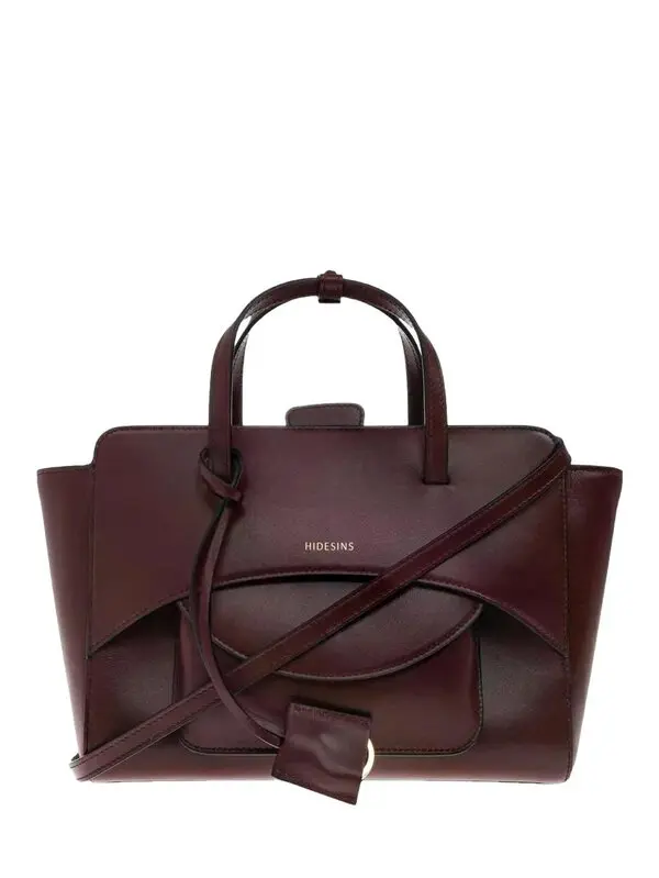 HIDESINS Medium Flap Leather Tote Bag - Red