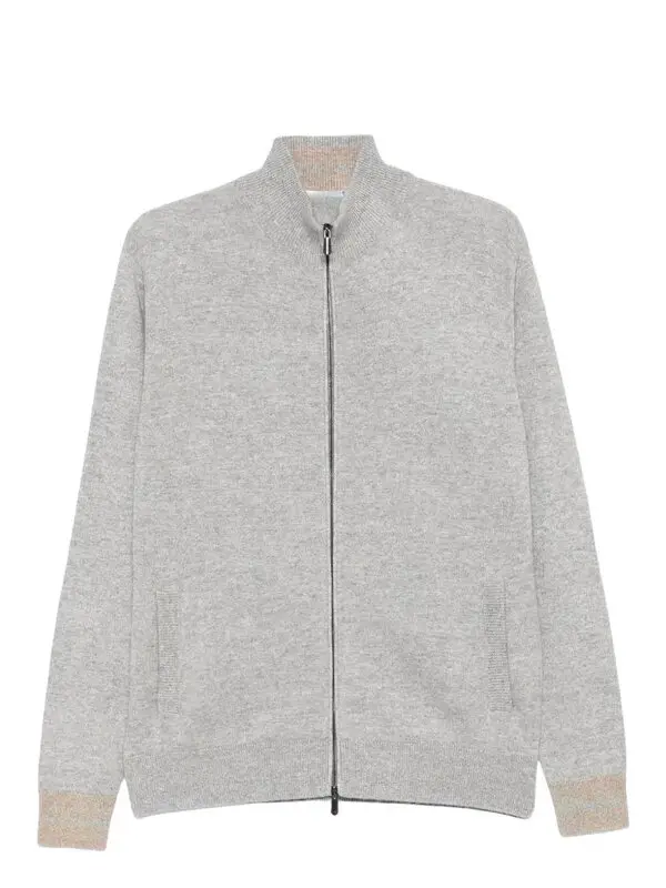 Cesare Attolini Zip-up Knitted Cardigan - Grey