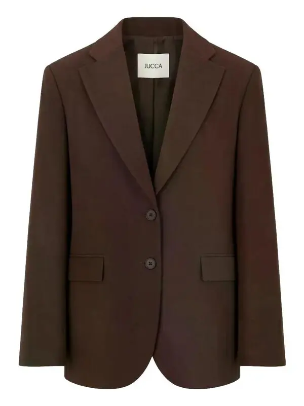 JUCCA Single-breasted Tailored Blazer - Brown