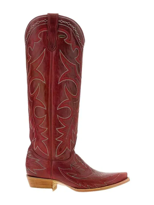 MEXICANA Fantasia 17 Embroidered Leather Boots - Red