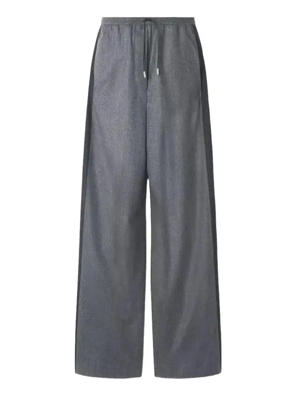 LANVIN Drawstring Wide-leg Trousers - Grey