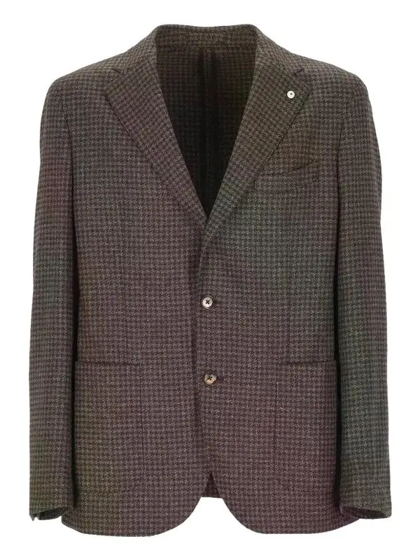 L.B.M. 1911 Houndstooth-pattern Blazer - Brown