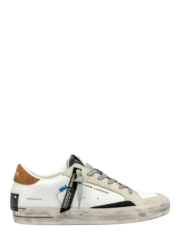 CRIME LONDON Sk8 Deluxe Leather Sneakers - Neutrals