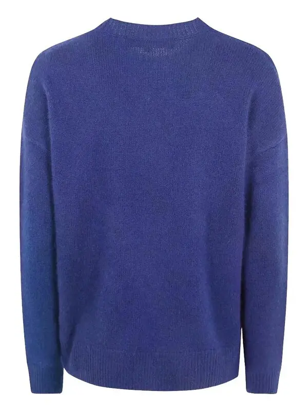 ABSOLUT CASHMERE Crew-neck Drop-shoulder Sweater - Blue