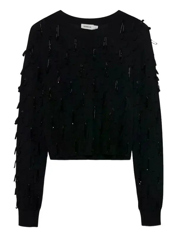 Simkhai Myra Safety-pin Sweater - Black