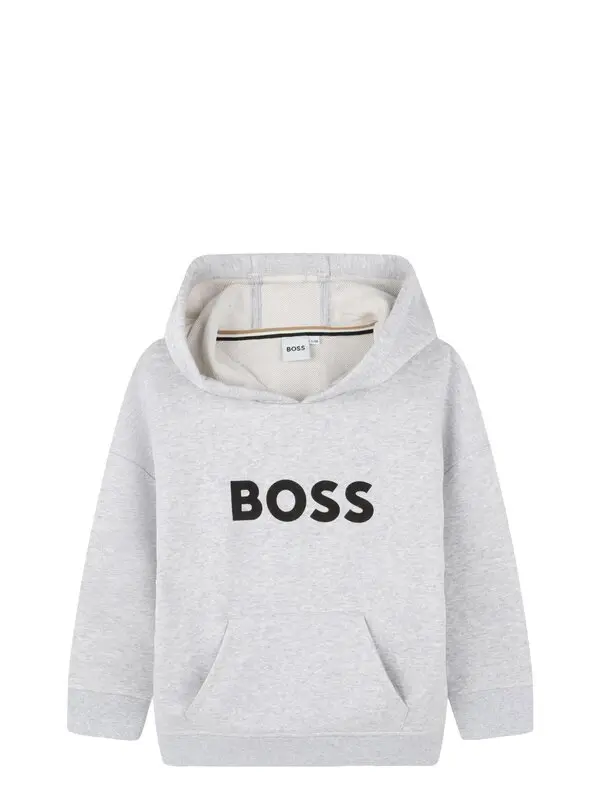 Hugo Boss Hooded Longsleeve Sweatshirt - Grey