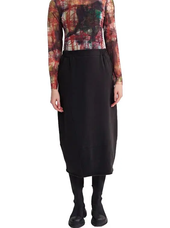 LUUKAA Marta Fleece Cocoon Skirt - Black