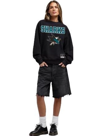 Mitchell & Ness San Jose Sharks Core Oversized Sweatshirt - Black