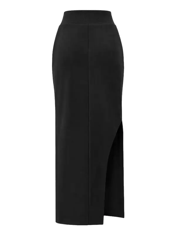 THOM KROM Side-slit Midi Skirt - Black