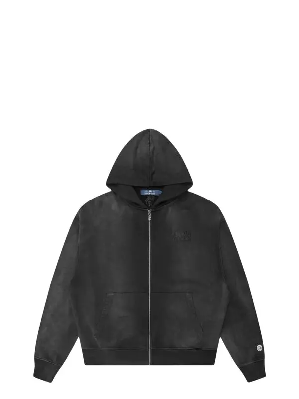 BILLIONAIRE BOYS CLUB Logo-embroidered Zip-up Hoodie - Black